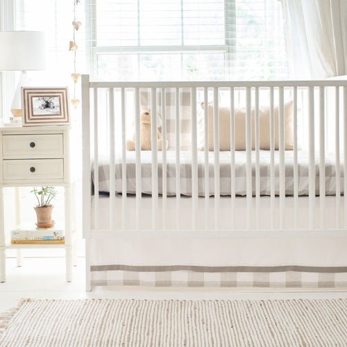 Khaki Buffalo Plaid Crib Bedding - 2 Piece Set – New Arrivals Inc